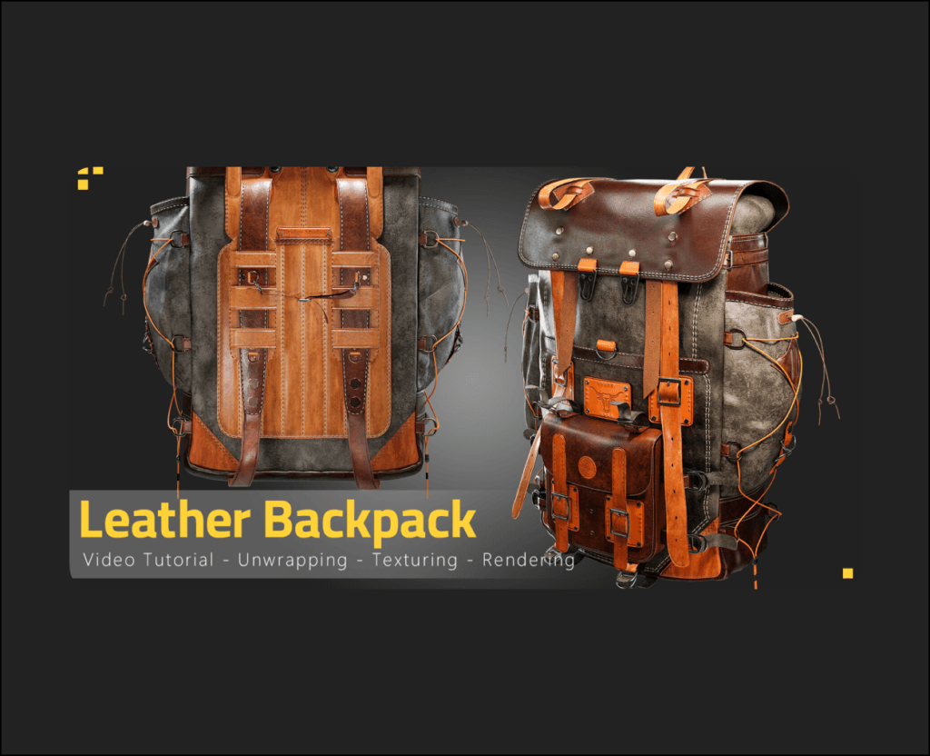 Leather Backpack – Tutorial Unwrapping/Texturing/Rendering Process ...